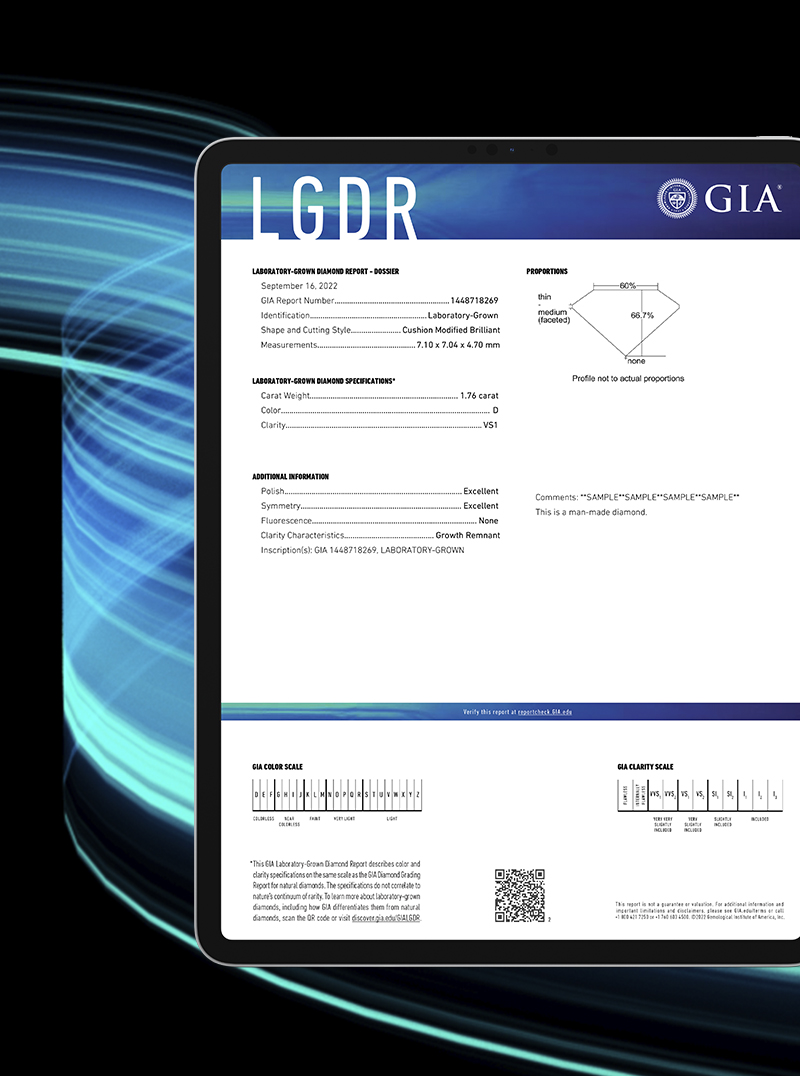 Laboratory-Grown Diamond Report (LGDR) by GIA