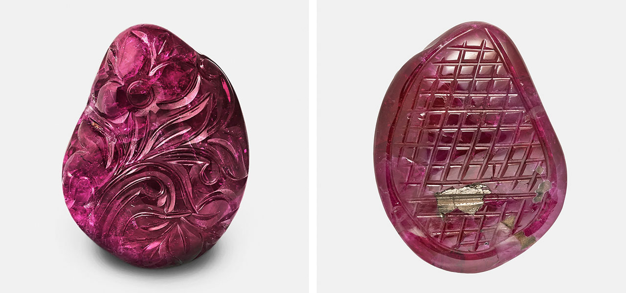 Arzakite Inclusion in Ruby from Mogok