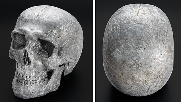 Skull Carved of Meteorite