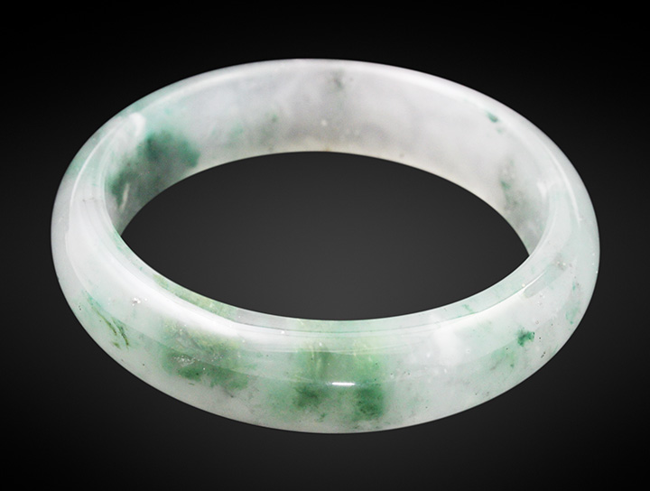 Quartzite Bangle with Fuchsite Inclusions